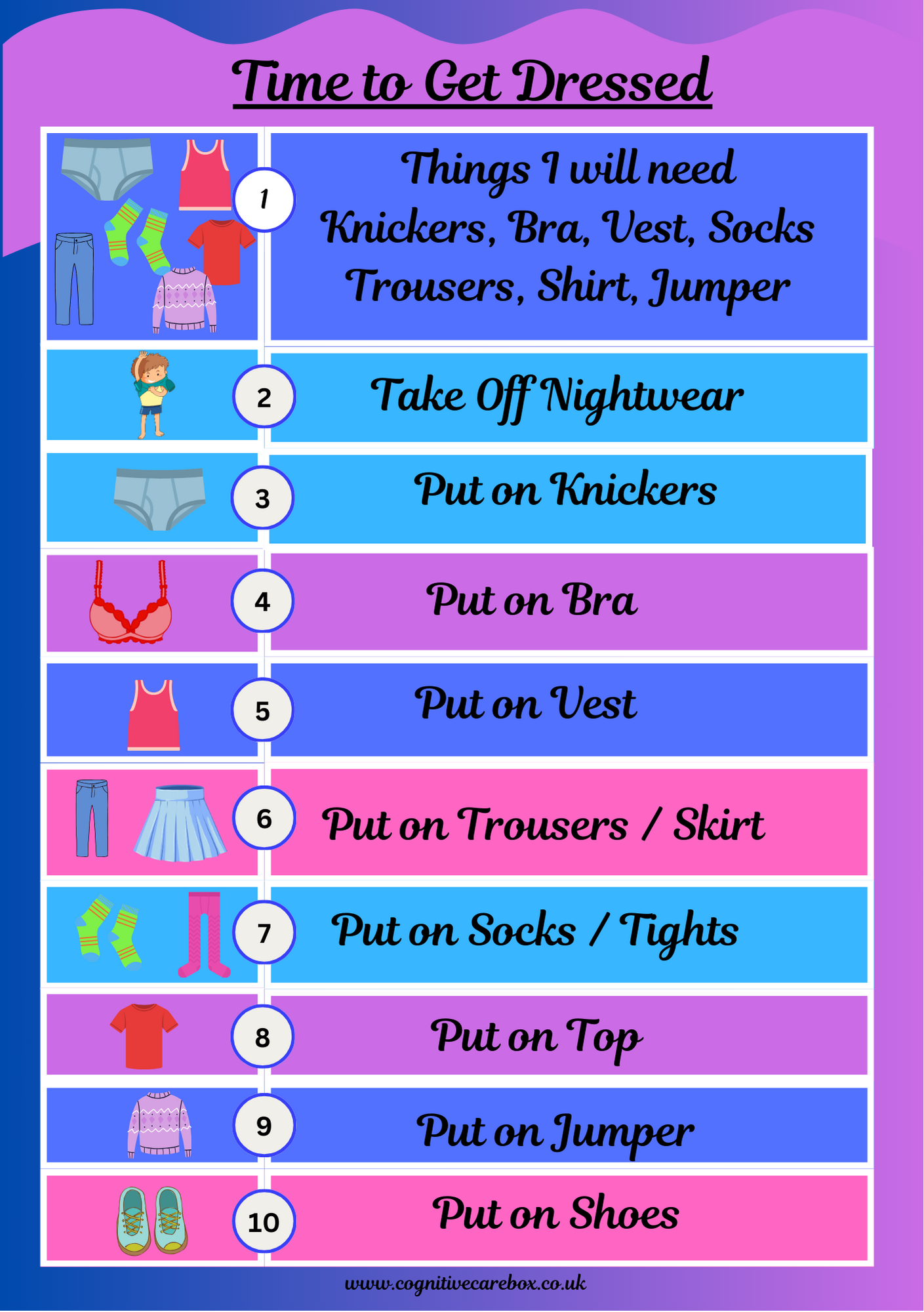 How To Get Dressed - Ladies – Cognitive Care Box