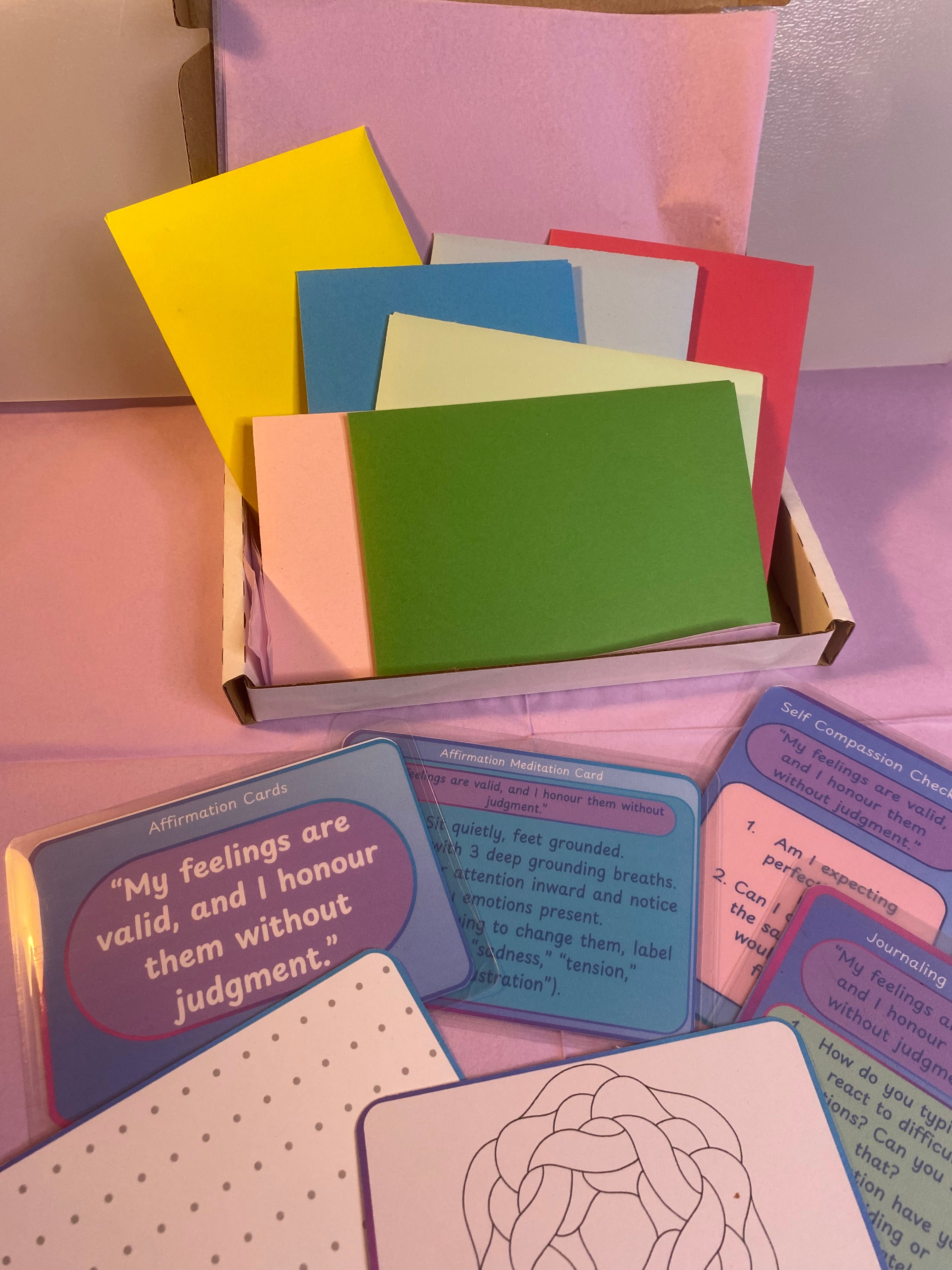 Mental Health & Well-Being Affirmation Card Kits – Cognitive Care Box